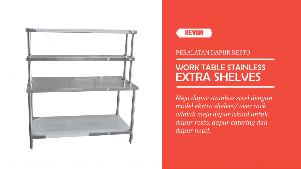 Meja Island Stainless Steel Revon | Fabrikasi Kitchen Set