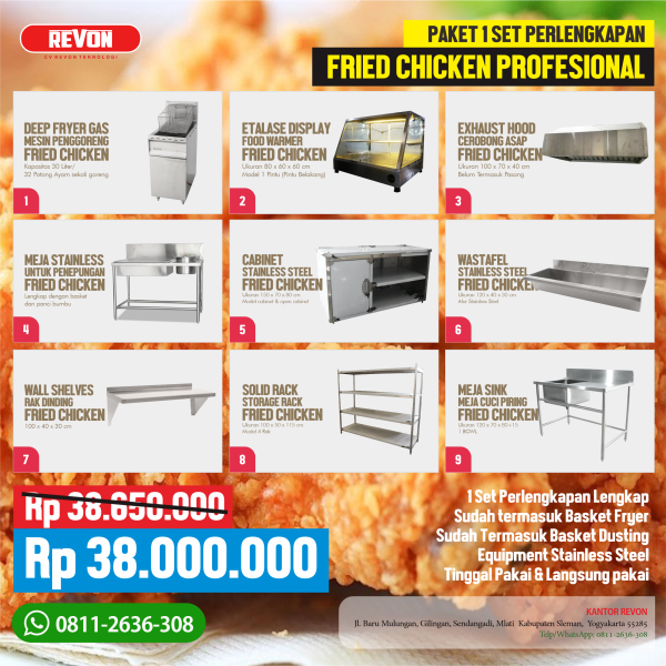 Jual Perlengkapan Dapur Fried Chicken | REVON