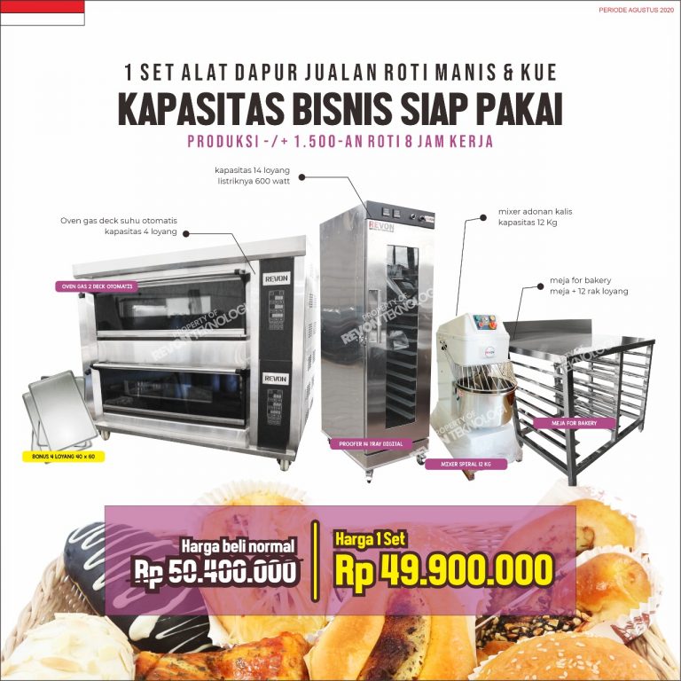 Alat Dapur Bakery Di Klaten | Paket Usaha Roti | Free Pelatihan | REVON