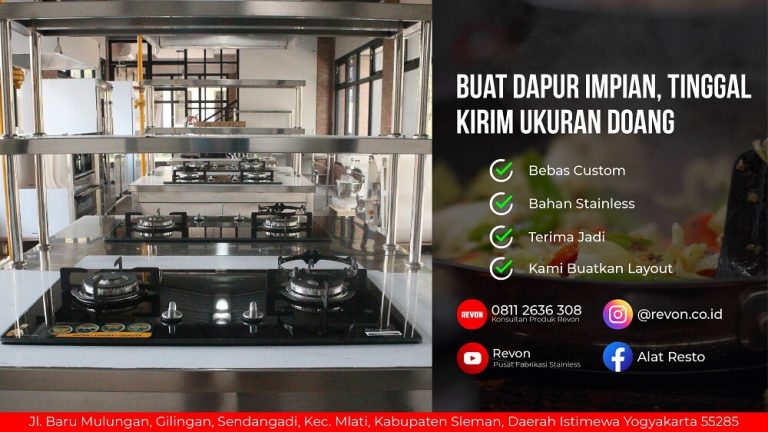Kitchen Set Stainless Rumah Minimalis Bekasi | Free Konsultasi | REVON