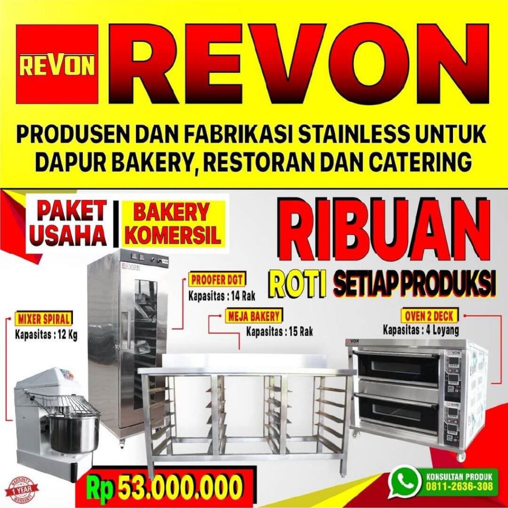 Paket Equipment Bakery Premium 2022 | Usaha Roti Profesional | REVON