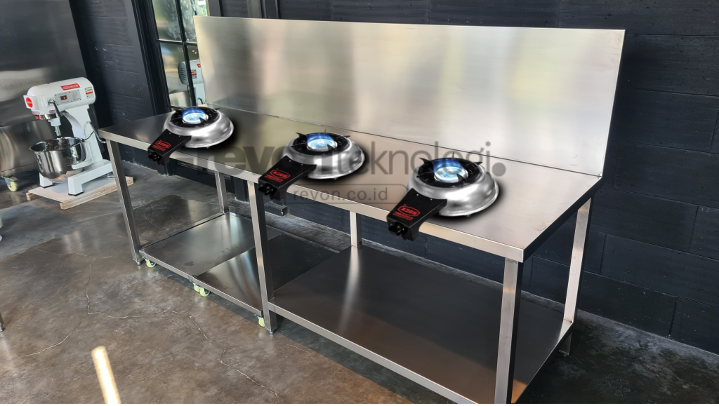 Meja Tempat Kompor Stainless Ukuran 230 CM | Catering & Restoran ...